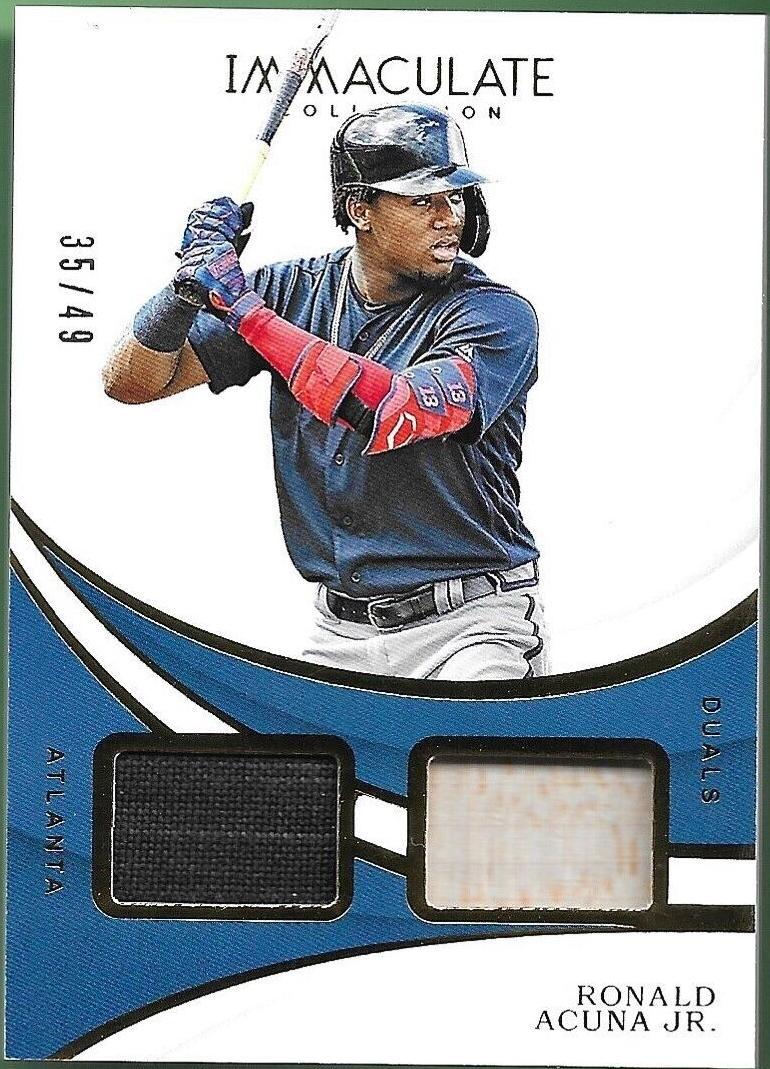 2019 Panini Immaculate Collection - Immaculate Dual Relics Ronald Acuña ...