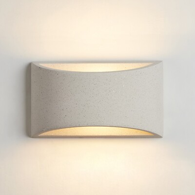 Concrete Finish Plaster Wall Light Up/Down Light Ceramic G9 socket ...