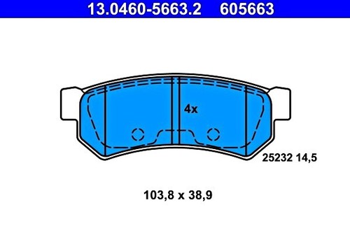 ATE Disc Brake Pad Set For CHEVROLET Lacetti Nubira 96800089 | eBay