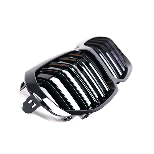 FOR BMW 1 SERIES TWIN BAR GRILLE GLOSS BLACK F40 2020+ NEW SHAPE GRILL ...