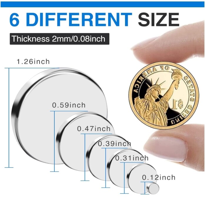 round neodymium magnets super strong n52 disc n35 Rare Earth large lot ...