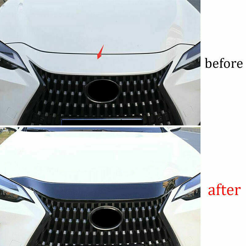 For Lexus NX 250 350 450h 2022-23 Black Hood Bonnet Guard Cover Molding ...