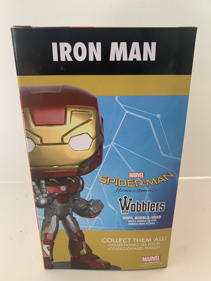 FUNKO WOBBLERS MARVEL SPIDERMAN HC IRON MAN EXCLUSIVE VINYL BOBBLE HEAD ...