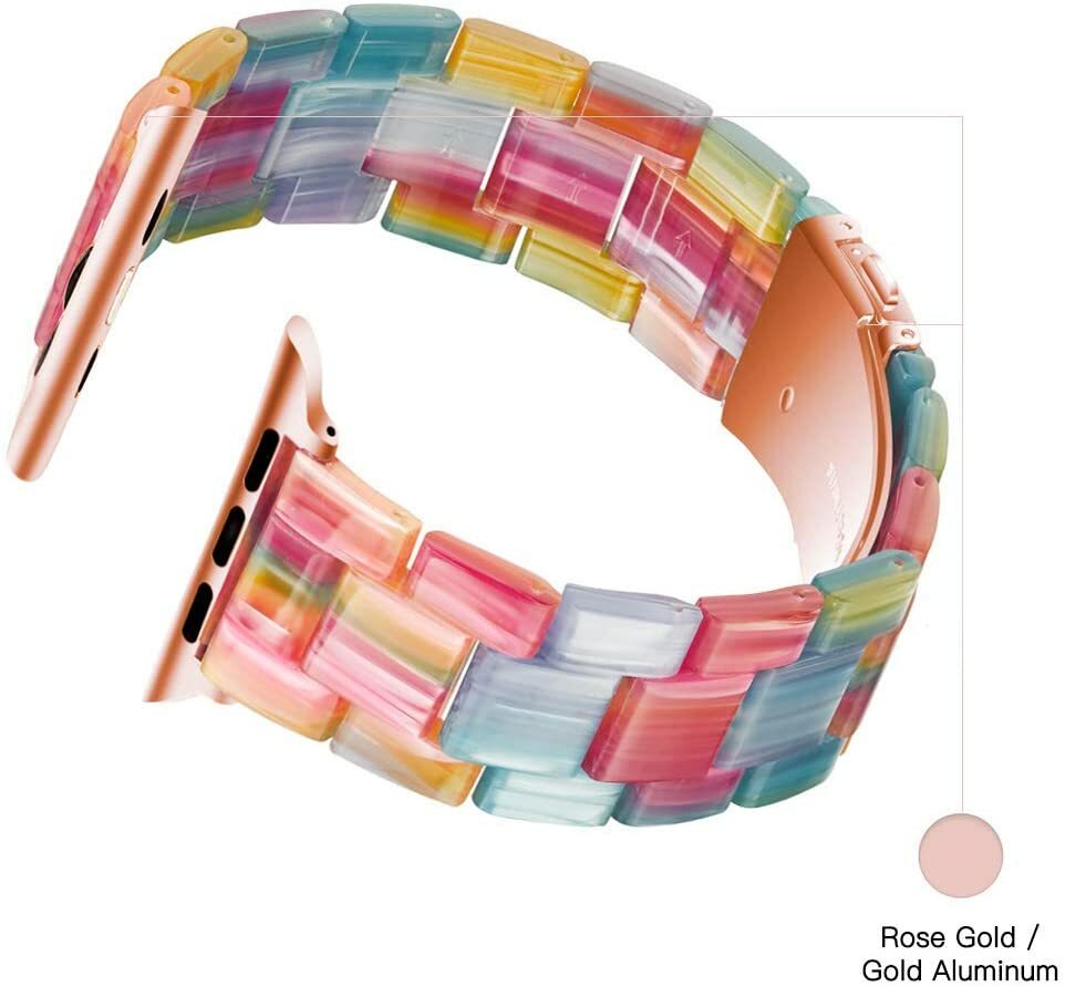 Resin Watch Band Wrist Strap For Apple Watch Series SE 8 7 6 5 4 321 40 ...