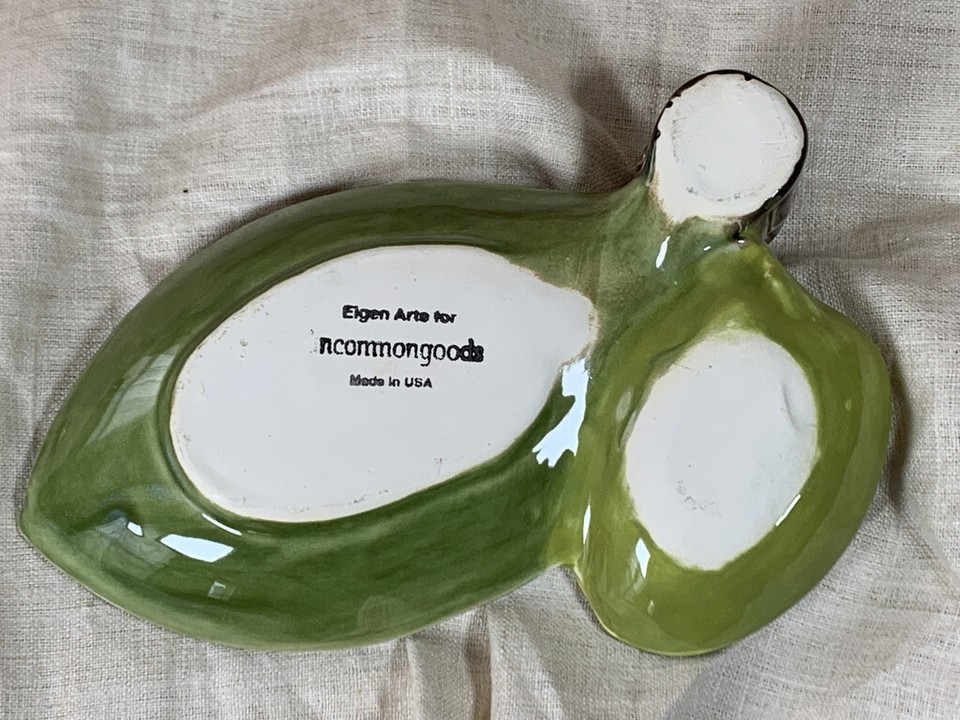 Vintage Retro Ceramic ELGEN ARTS FOR UNCOMMON GOODS Olive Branch Snack ...