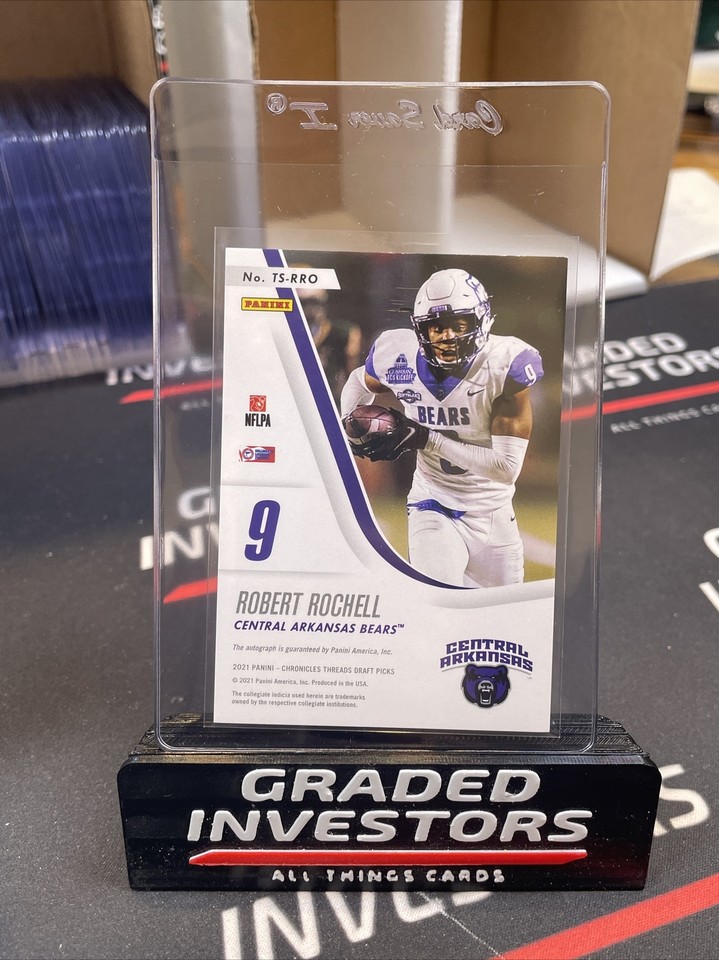 Robert Rochell AUTO 2021 Panini Threads Central Arkansas Bears Rookie ...