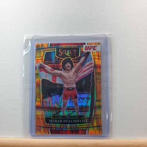 2022 Panini Select UFC Merab Dvalishvili concourse ORANGE FLASH Prizm ...