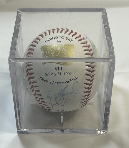BAT Jan 21 1997 Autograph Baseball Yogi Berra Derek Jeter Joe Torre ...