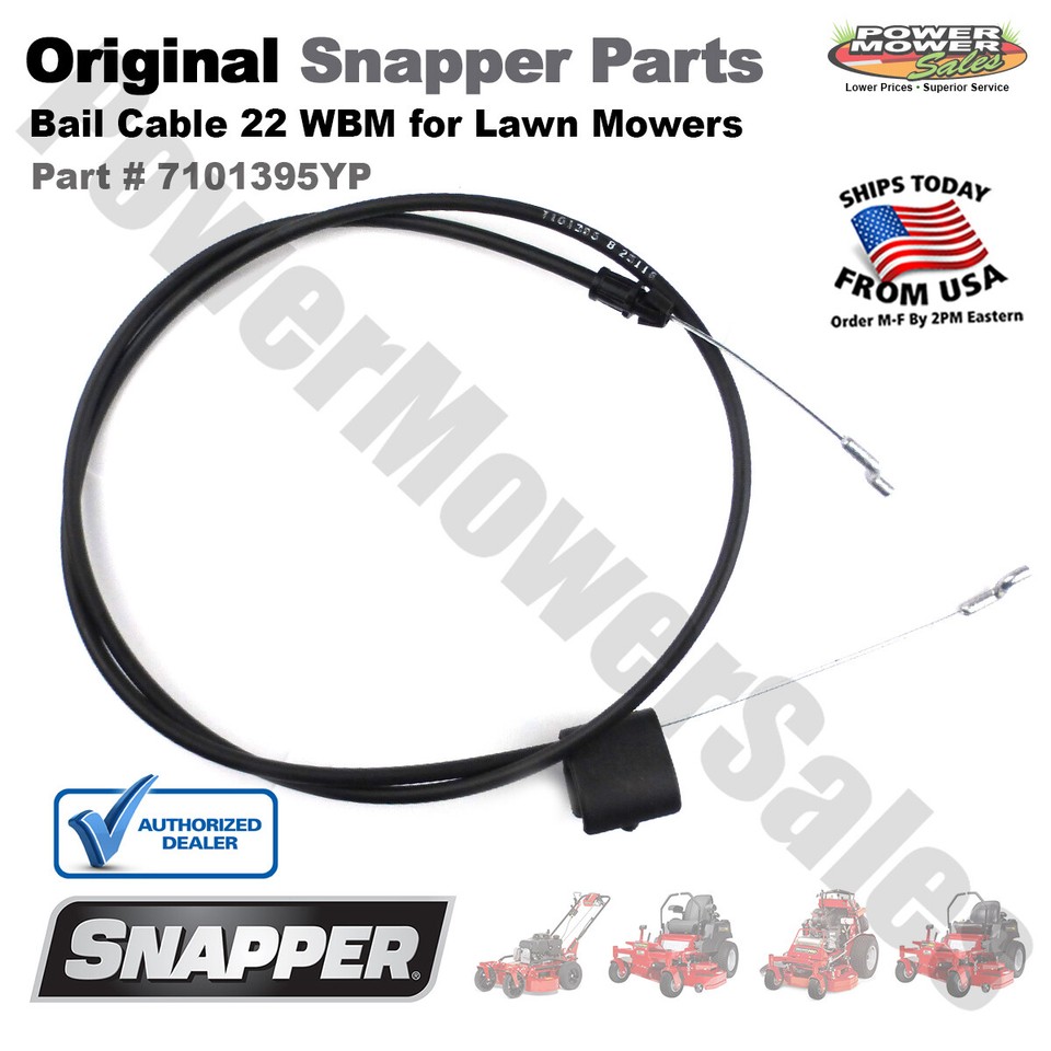 Genuine Snapper OEM Bail Cable 22 WBM for Lawn Mowers / 7101395YP | eBay