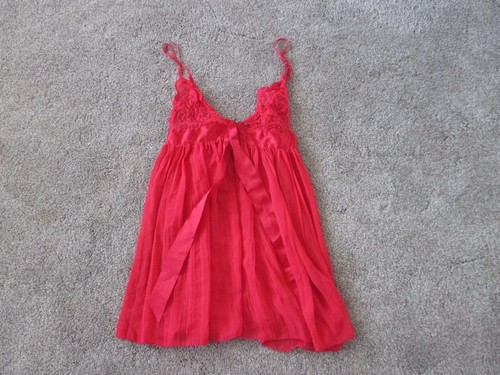 Victoria’s Secret Red Lace Sheer Nightie Lingerie Teddie, Size Small ...