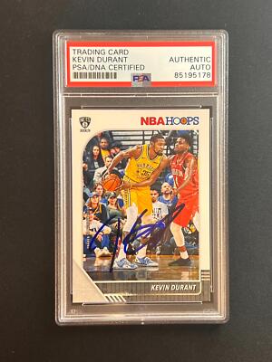 2019-20 Panini Hoops #61 Kevin Durant Signed Card AUTO PSA Slabbed | eBay