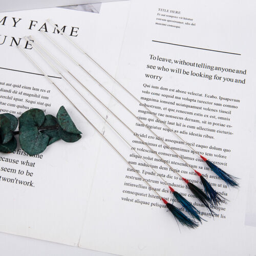 5Pc Peacock Feather Earpick Wax Remover Curette Ear Dig Spoon Cleaner ...