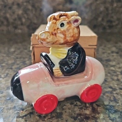 Vtg RARE Anthropomorphic COW Animal In Veggie Car Salt & Pepper Shakers ...