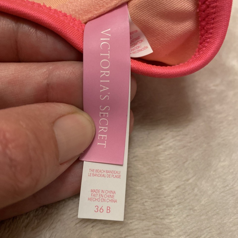 Victoria's Secret Bikini Top Pink Aztec Padded Push-up. Size 36B | eBay