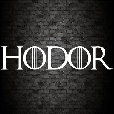 HODOR Funny Car Bumper Window GAME OF THRONES JDM VW Vinyl Decal ...