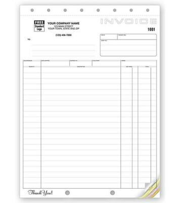 250 Classic Design, Large Format Shipping Invoice / Nebs/Deluxe No. 106 ...