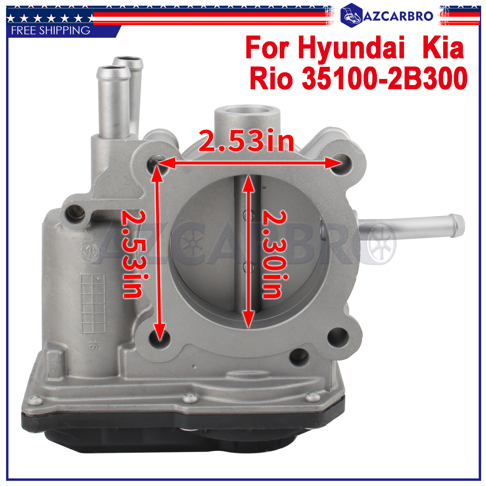 Fits Hyundai Accent Veloster Kia Rio Soul 1.6L 2012-16 Throttle Body ...