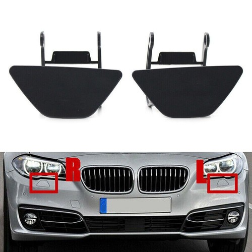 Bumper Headlight Front Washer Cover 2pcs Replacement Spray 51117332683 ...