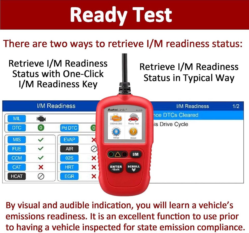 New Autel Autolink AL329 OBD II Code Reader Scanner Diagnostic Tool ...