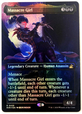 MTG Massacre Girl BORDERLESS ANIME FOIL Ravnica Remastered 425 NM | eBay