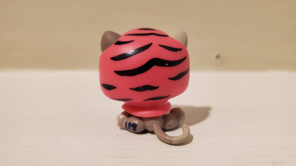 Authentic LPS Littlest Pet Shop Grey Kitten #1607 Tiger Cat #1608 ...