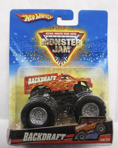 2008 HOT WHEELS MONSTER JAM BACKDRAFT 35/75 RED MJ91 | eBay