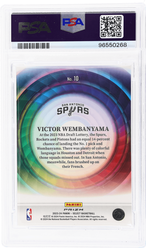 2023 Panini Select Victor Wembanyama Color Wheel #10 PSA 10 | eBay
