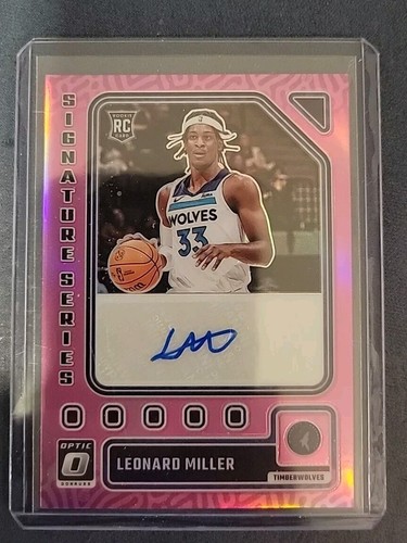 2023-24 Donruss Optic Leonard Miller RC Rookie Signature Series Auto Pink 24/25 | eBay