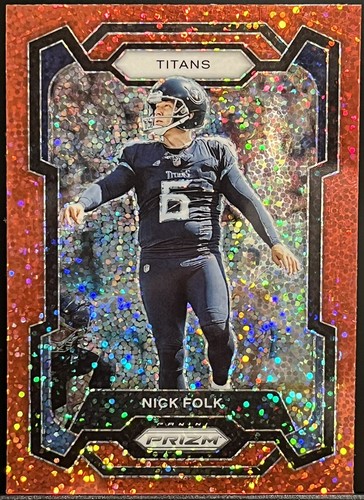 2023 Prizm Football Sparkle Nick Folk Red SP Titans | eBay