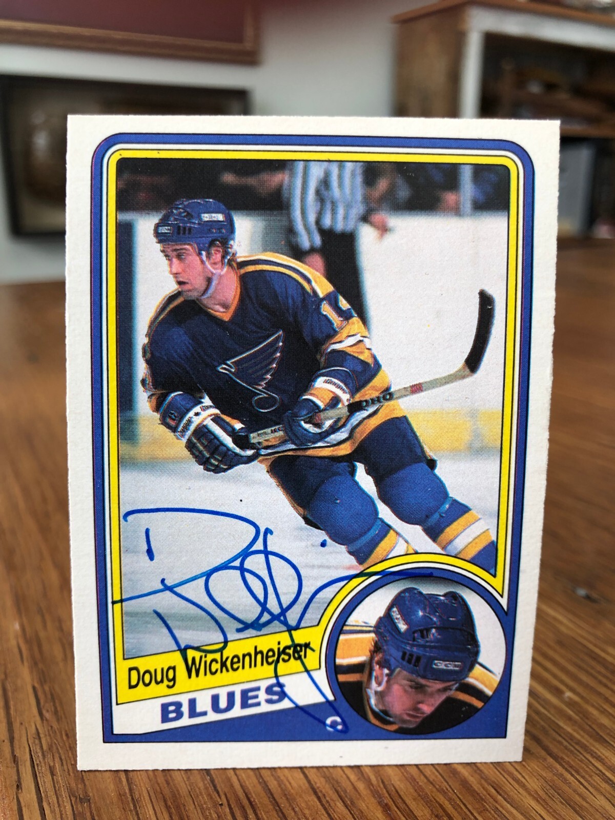 1984-85 O-PEE-CHEE OPC #193 DOUG WICKENHEISER SIGNED AUTOGRAPHED CARD A ...