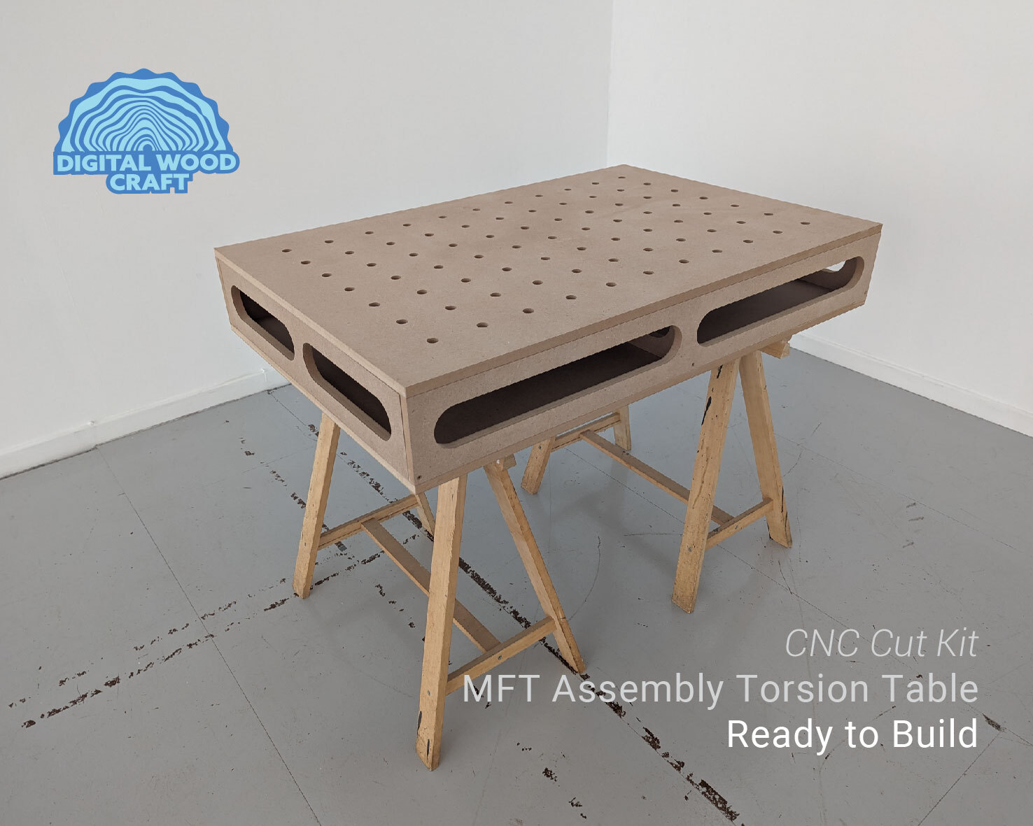 MFT Torsion Box Assembly Table Wood Work Bench Kit 1190x800mm MDF ...