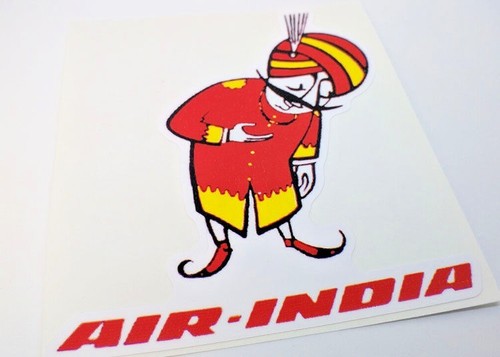 Air India Vintage Style Travel Decal, Vinyl Sticker, Luggage Label | eBay