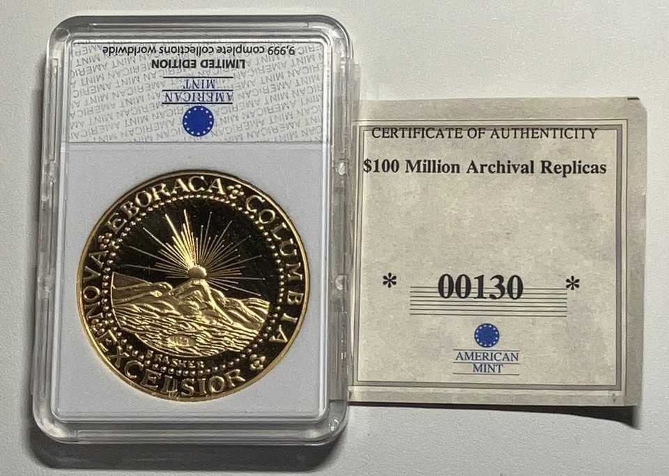 Coin Replica 1787 Brasher Doubloon 24k Gold COA 130 American Mint | eBay