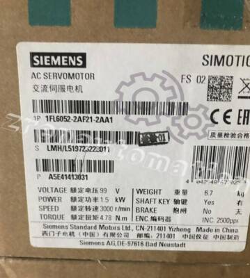 1FL6052-2AF21-2AA1 Siemens 1FL6052-2AF21-2AA1 SMART PLC Module Spot ...