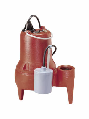 Liberty Pumps LE41A - 4/10 HP Cast Iron Sewage Pump w/ Piggyback Float ...