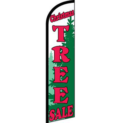 Christmas Tree Sale Flag Flutter Feather Banner Swooper Holiday ...