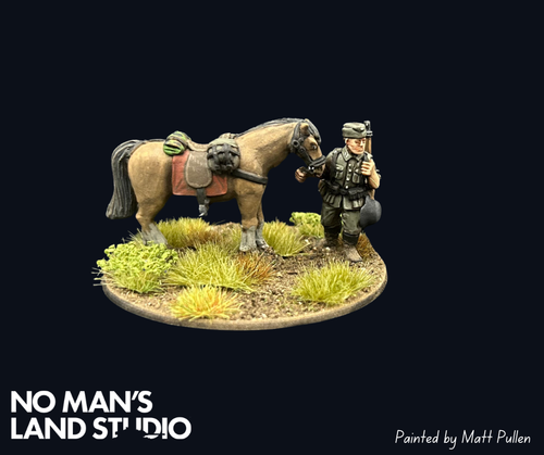 Bolt Action German Soldier Miniature With Horse Cavalry - 28mm, WW2 Pro ...