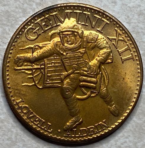 Geminin XII Lovell Aldrin 1966 Long Duration space walk amusement Token ...