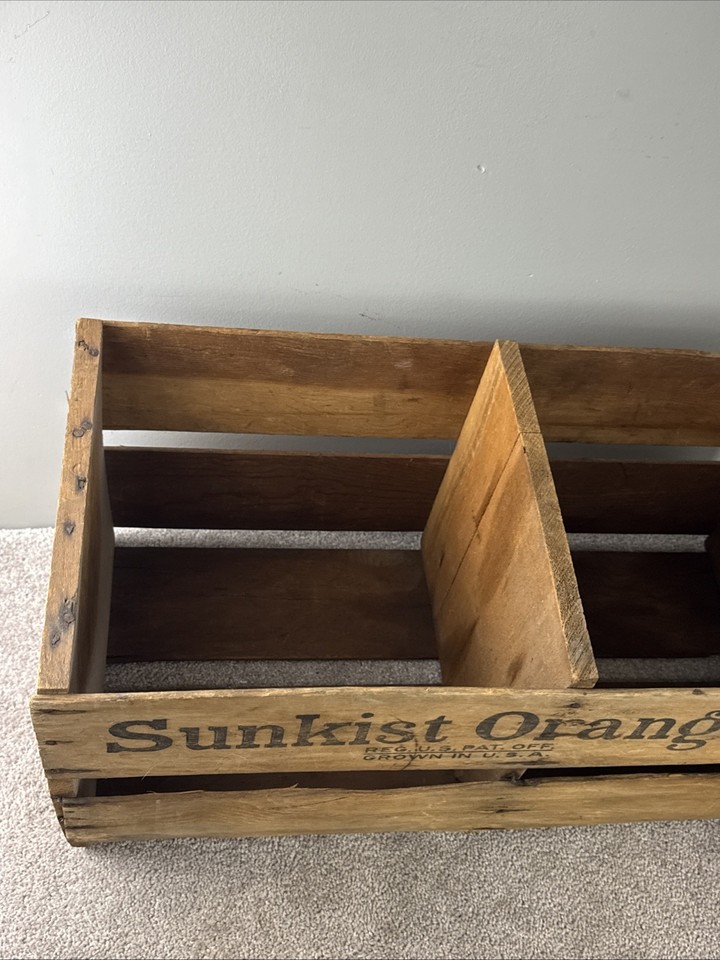 Vintage Antique LARGE Sunkist Oranges California Fruit USA Wood Box ...