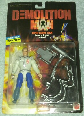 Vintage MATTEL--DEMOLITION MAN "CRYO-CLAW TECH" WITH SEIZE AND FREEZE ...