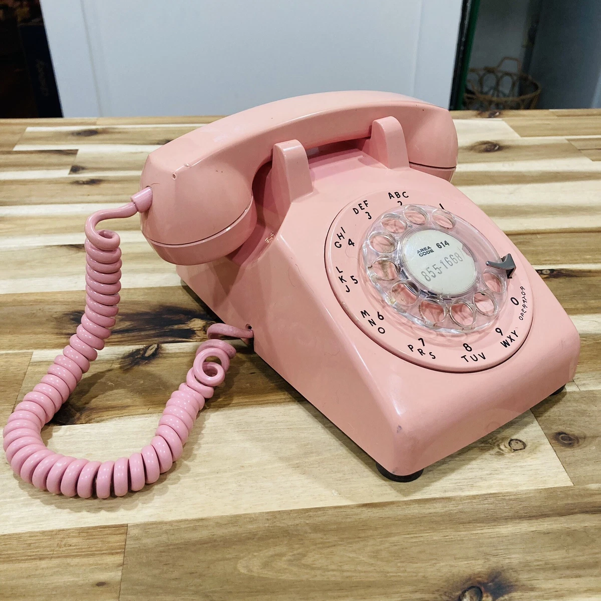 Pink Rotary Dial Telephone