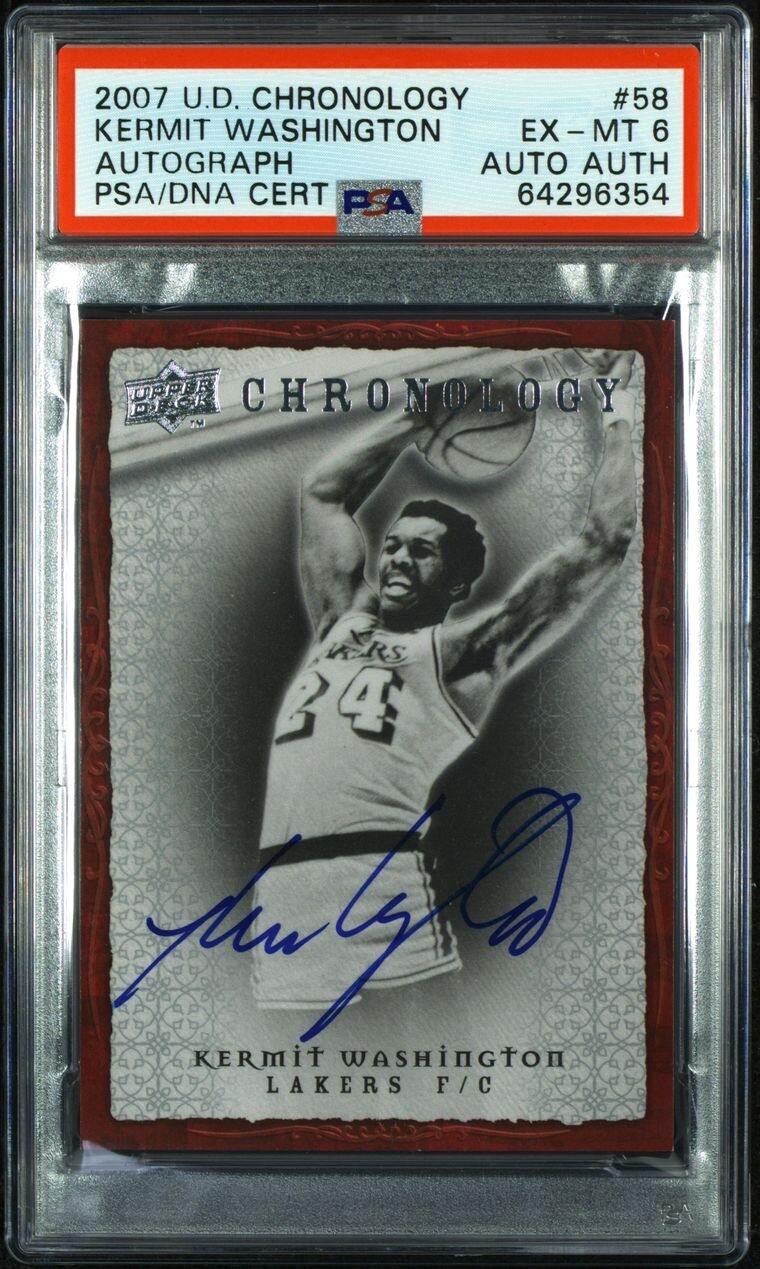 2007-08 Upper Deck Chronology - Autographs #58 Kermit Washington (AU ...