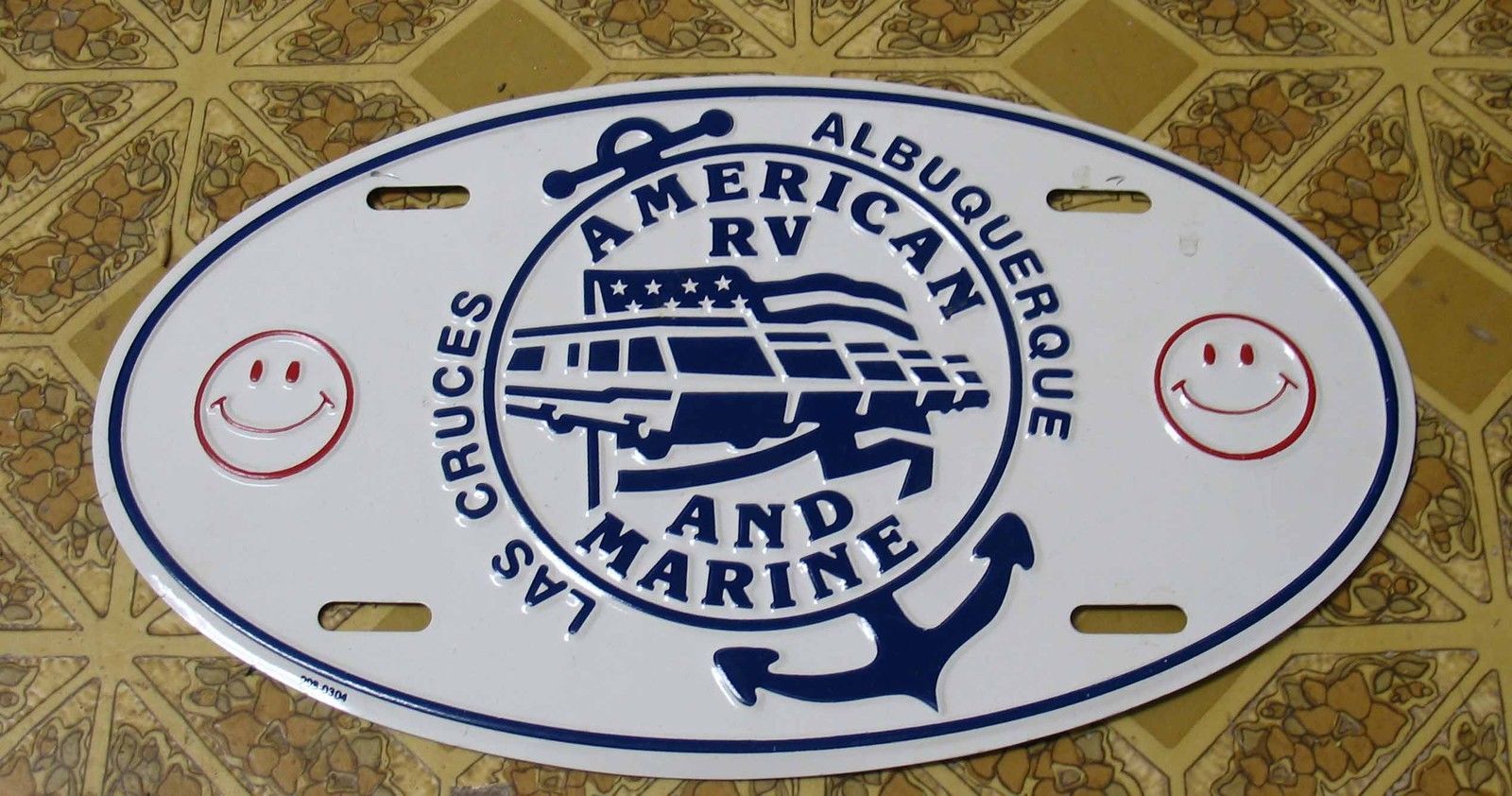 23 - LOS CRUCES ALBUQUERQUE AMERICAN RV & MARINE LICENSE PLATE, UNUSED ...