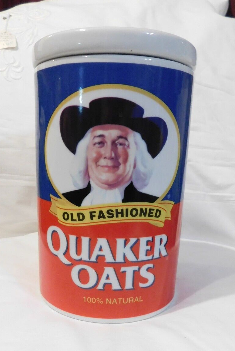 1997 QUAKER OATS Ceramic Cookie Jar 120th Anniversary Limited Edition ...