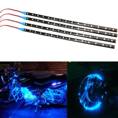 4Pc Blue LED 4 Wheeler ATV Underglow Custom LED Neon Accent Lighting 1 ...