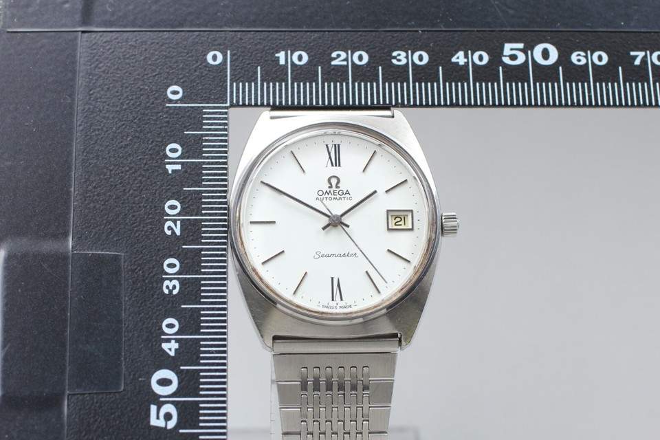 [EXC+5] Vintage OMEGA Seamaster Cal 1012 White Dial Automatic Mens 34mm ...