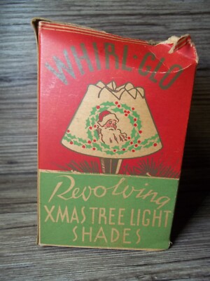 Vintage revolving Christmas tree lights bulbs shade 9 different in box ...