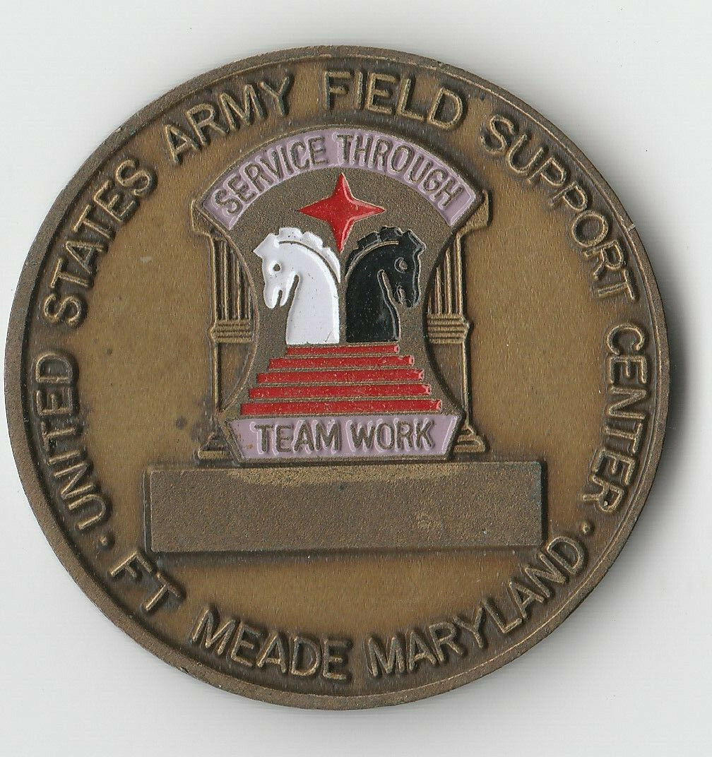 FORT MEADE MARYLAND US ARMY FIELD SUPPORT CENTER Challenge Coin 1.5"DIA ...