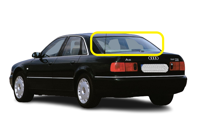 AUDI A8 - S8 D2 - 5/1995 to 7/2003 - 4DR SEDAN - REAR WINDSCREEN GLASS ...