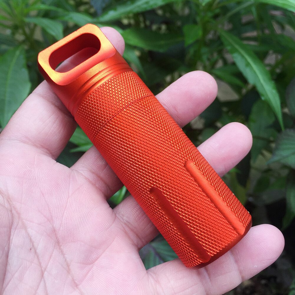 EDC Pill Bottle Box Case Waterproof Medicine Storage Container Keyringk ...